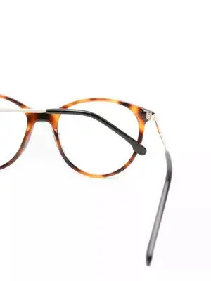 Carrera Eyewear Tortoiseshell-effect Round-frame Glasses