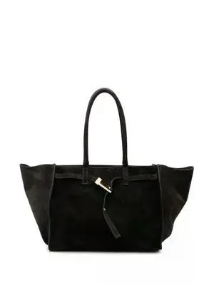 Benedetta Bruzziches Mame Weekend Isuede Buckled Shoulder Bag - Brown