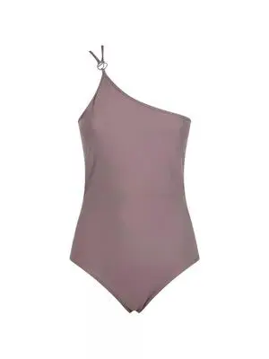 Coperni Swipe-detail One-shoulder Swimsuit - Brown