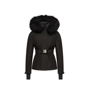 Moncler Laplance Gore-tex Shearling-trimmed Hooded Insulated Ski Jacket - Black