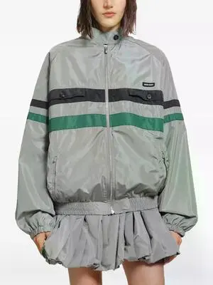 Miu Miu Technical Silk Blouson Jacket