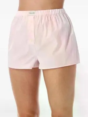 Sporty & Rich Logo-patch Button-front Shorts