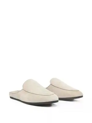 Peserico Suede-finish Flat Mules