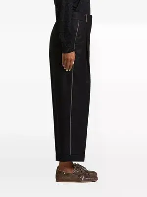 Peserico Pleated Turn-up Trousers