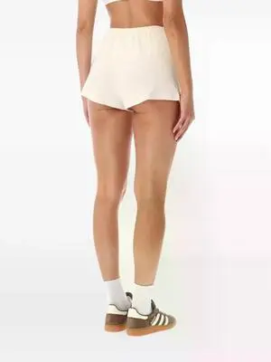 Sporty & Rich Ribbed-knit Logo-patch Shorts