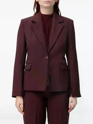 HANITA Lace-trim Single-breasted Blazer