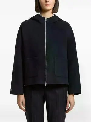 Peserico Ribbed-knit Hooded Jacket