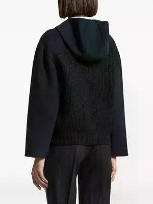 Peserico Ribbed-knit Hooded Jacket