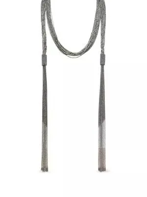 Peserico Multi-strand Tassel Necklace - Black