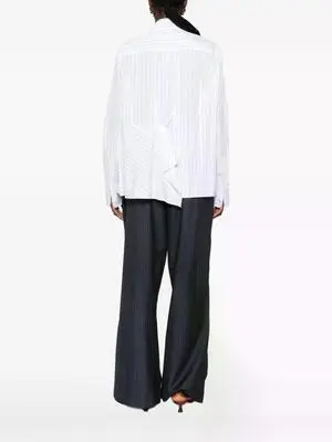 JW Anderson Pinstripe-print Asymmetric-hem Shirt