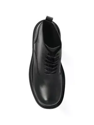 AMI Paris Lace-up Leather Combat Boots