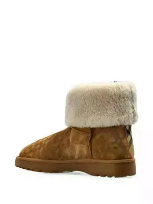 Burberry Check Shearling Flint Boots