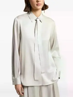 Peserico Point-collar Satin Shirt