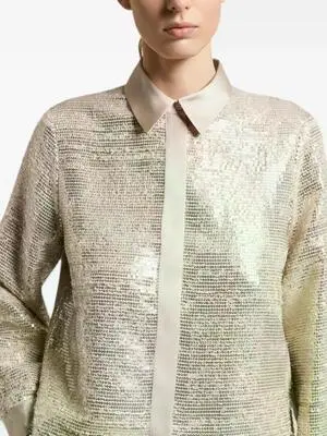Peserico Sequin-embellished Long-sleeved Shirt