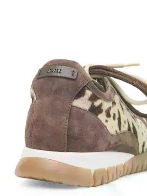 Peserico Animal-print Panelled Sneakers