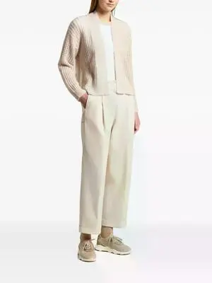 Peserico Pleat-detail Turn-up Trousers - Neutrals