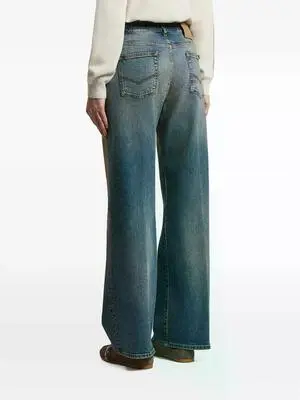 Peserico Faded Wide-leg Jeans