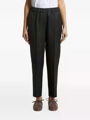 Peserico Check-pattern Stripe-detail Trousers