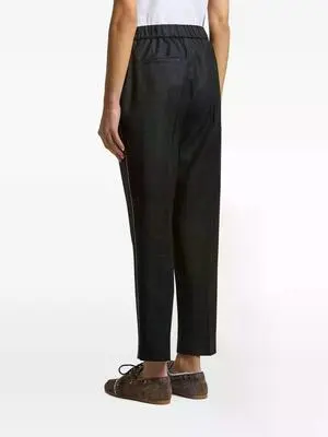 Peserico Check-pattern Stripe-detail Trousers