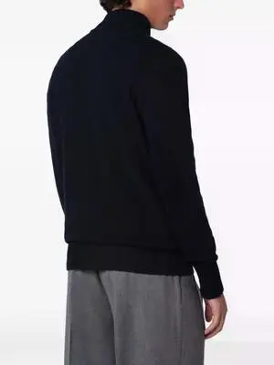 DRUMOHR Quarter-zip Ribbed-trim Sweater