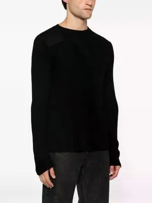Fendi Ribbed-knit Shoulder-patch Sweater