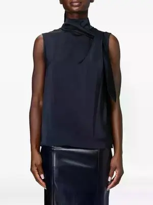 HANITA Tie-neck Sleeveless Top - Blue