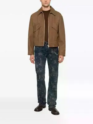 DIESEL® 1985 Laekee Distressed Jacquard-knit Jeans