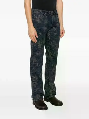 DIESEL® 1985 Laekee Distressed Jacquard-knit Jeans