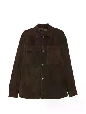 7 For All Mankind Suede Flap-pocket Shirt - Brown