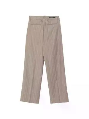 BRIGLIA 1949 Pinstripe-pattern Pleated Trousers - Neutrals