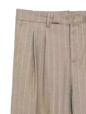 BRIGLIA 1949 Pinstripe-pattern Pleated Trousers