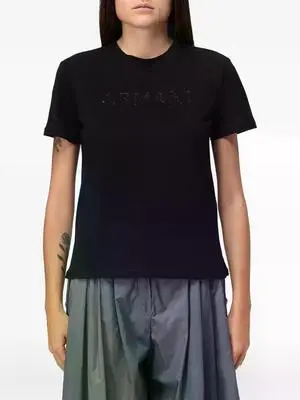 Emporio Armani Sequin-logo T-shirt - Black