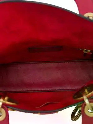 Dior 2017 Mini Lambskin Cannage Studded Supple Lady Satchel