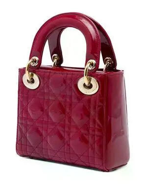 Dior 2018 Mini Patent Cannage Lady Satchel