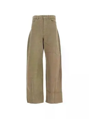 Max Mara Ordine Wide-leg Cotton-drill Trousers