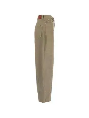 Max Mara Ordine Wide-leg Cotton-drill Trousers