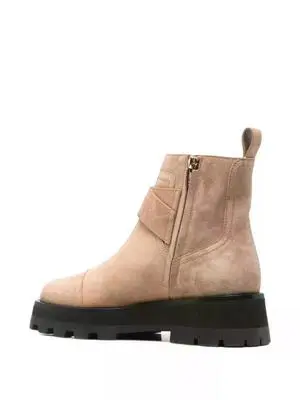 JIMMY CHOO Pearl-embellished Suede Ankle Boots