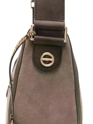 Borbonese Suede Panelled Shoulder Bag