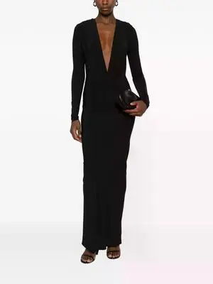 AMAZUIN Rasha V-neck Ruched Maxi Dress