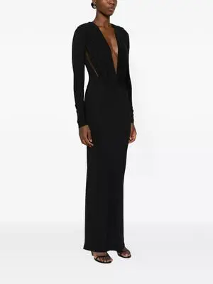 AMAZUIN Rasha V-neck Ruched Maxi Dress