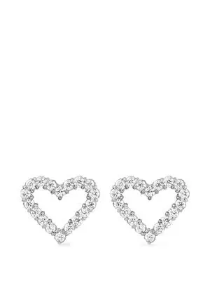 DANIEL WELLINGTON Crystal-embellished Heart Earrings - Silver