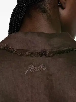 P.a.r.o.s.h Frayed-edge Logo-embroidered Jacket