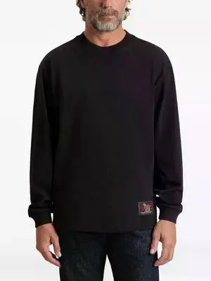 Woolrich Logo-patch Crew-neck Sweatshirt - Black
