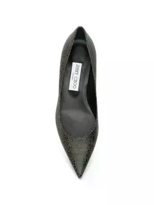 JIMMY CHOO Amelia Crackle-effect Pumps