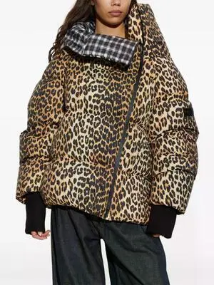 GANNI Leopard-print Puffer Jacket