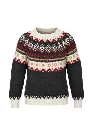 Autumn Cashmere Fair Isle Crew-neck Sweater
