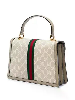 Gucci 2016-2026 Small Gg Canvas Web Ophidia Top Handle Flap Satchel