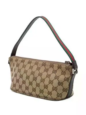Gucci 2000-2015 Gg Canvas Web Boat Shoulder Bag