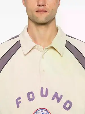 FOUND Logo-embroidered Striped Polo Shirt