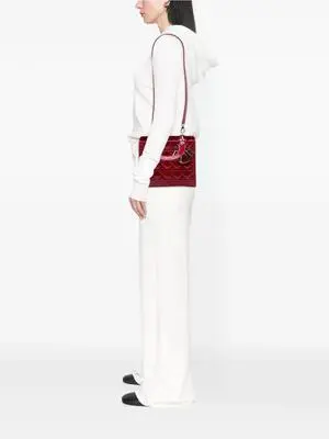 Dior 2013 Medium Patent Cannage Lady Satchel - Red